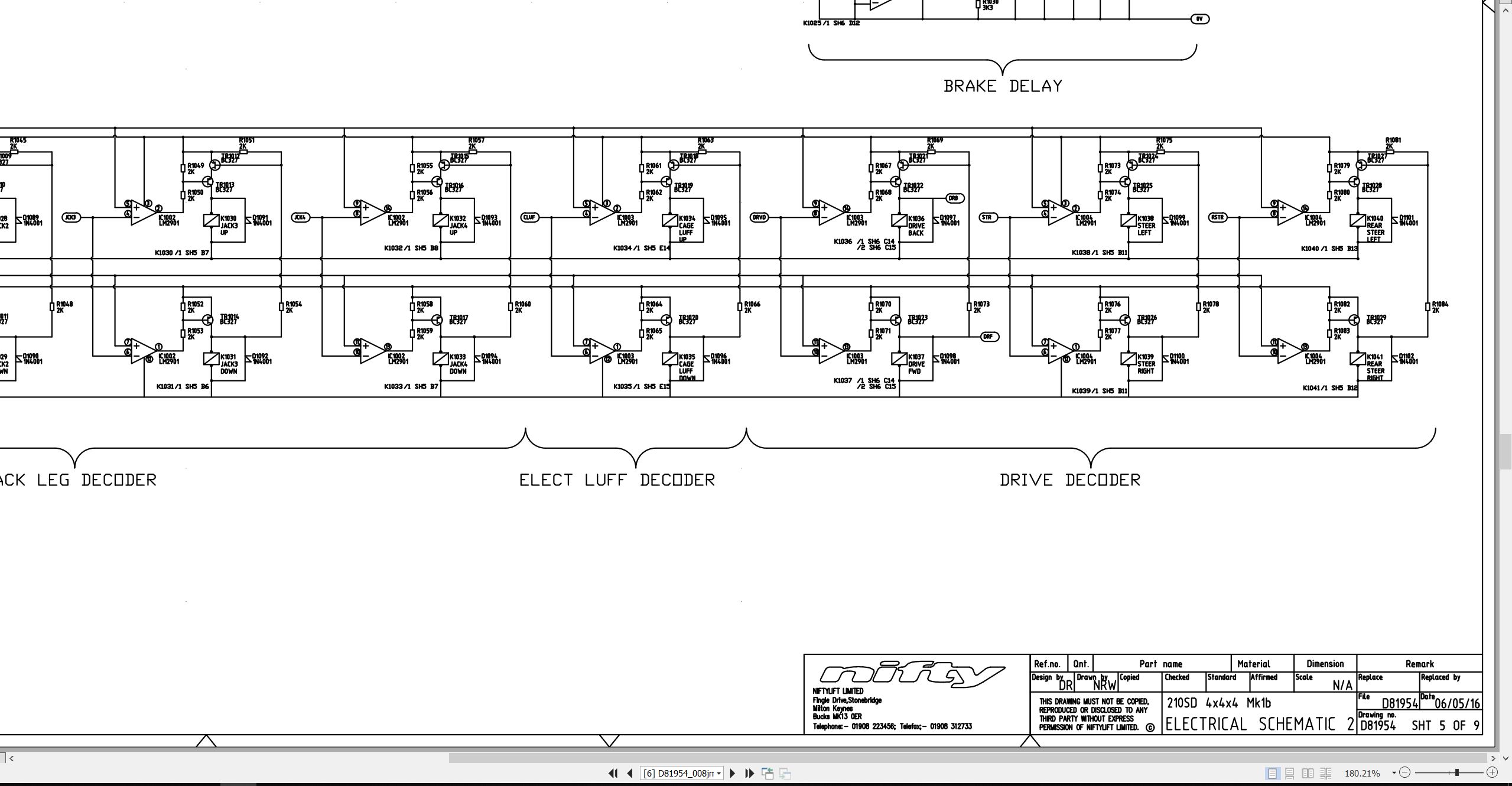NIFTYLIFT Articulating Boom Lifts SD64 53056 Operating Service Manual ...