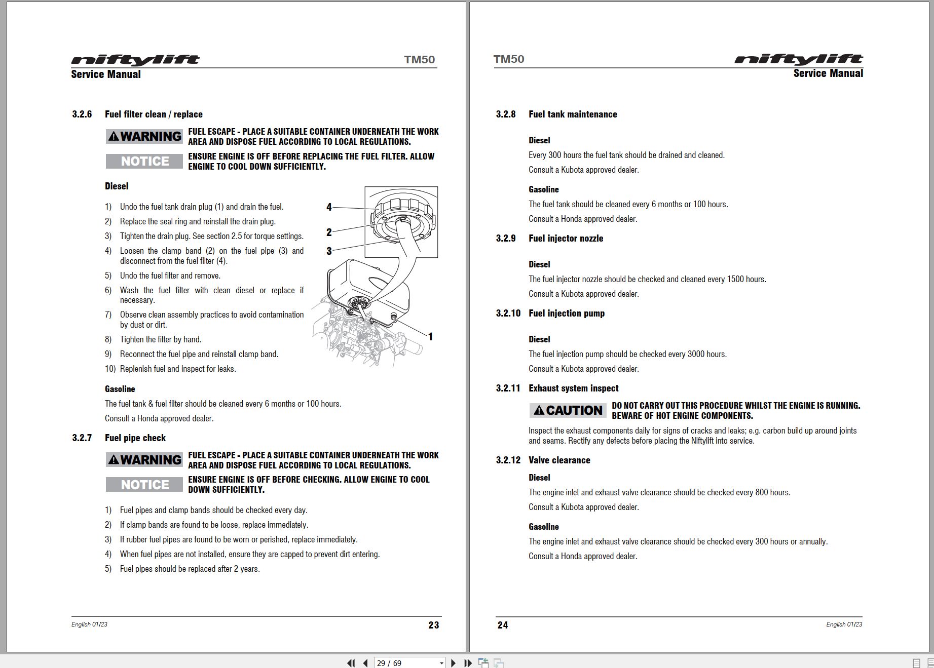 NIFTYLIFT Towable Boom Lifts TM50 56720 Operating Service Parts Manual ...