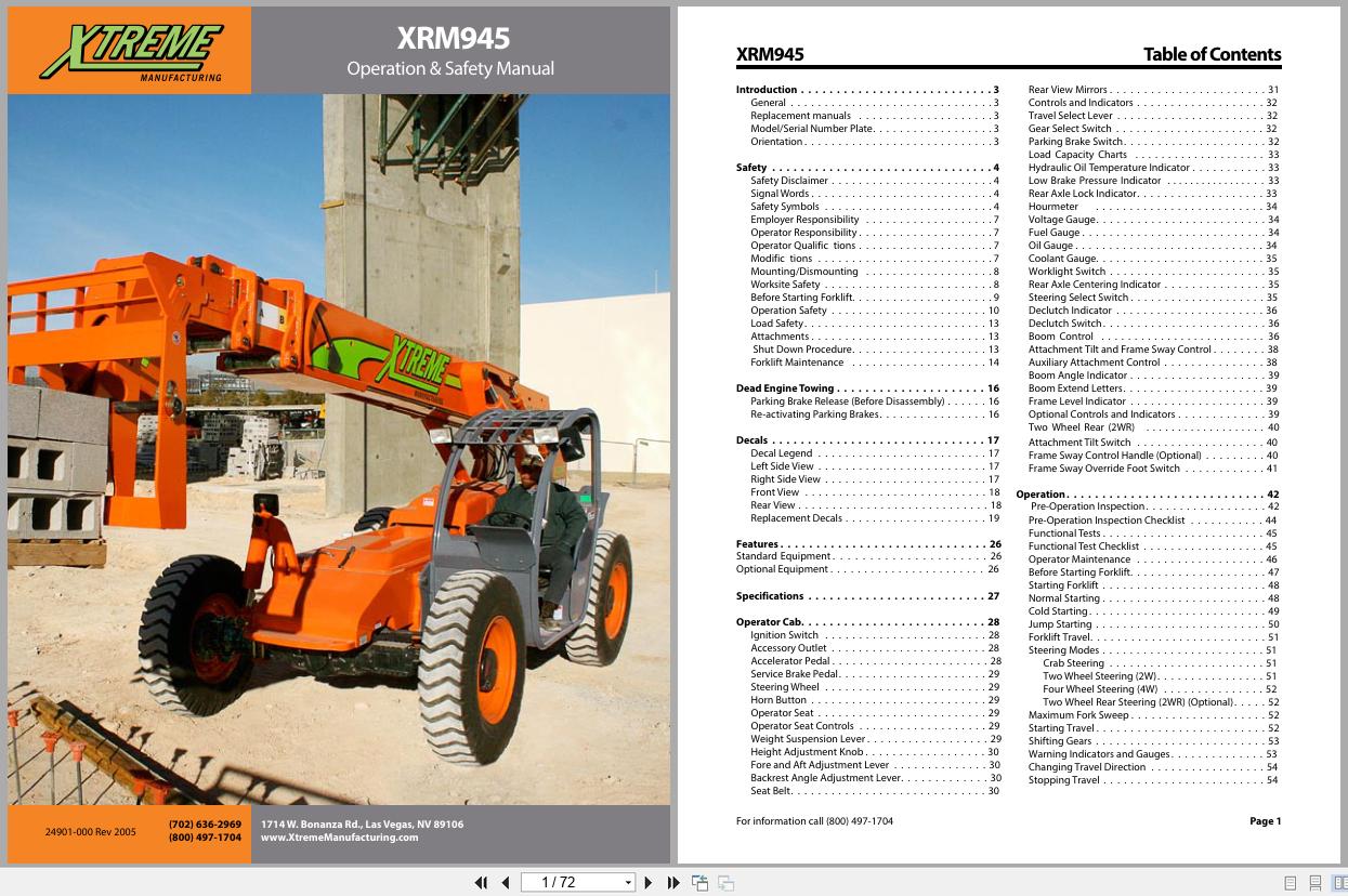 Xtreme Stadium Seating Lift ML1318 Parts Manual 9985001-100 2022