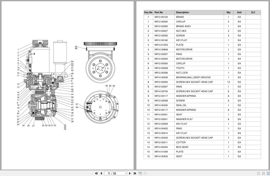 Doosan Platform Stacker BPSE15S-7 Equipment Parts Catalog SB1172