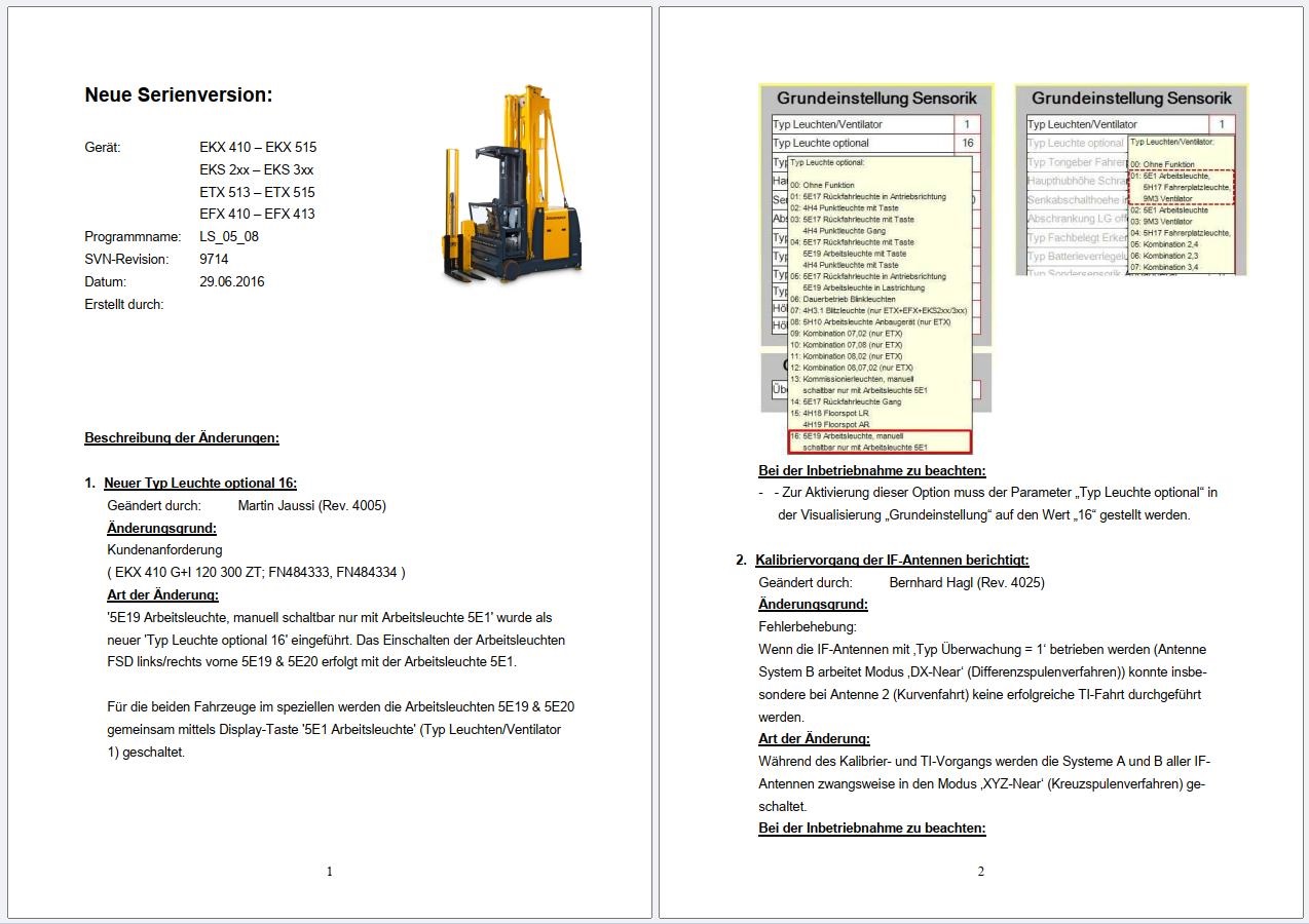Jungheinrich Forklift LS_05_08 06.2016 EFX 410 – EFX 413 Diagnostic ...
