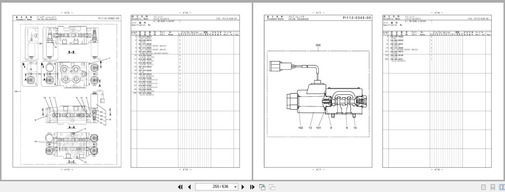 Tadano Crane GR-600EX Parts Catalog GR-600EX-3_P2(R)-3EJ 2022 EN JP